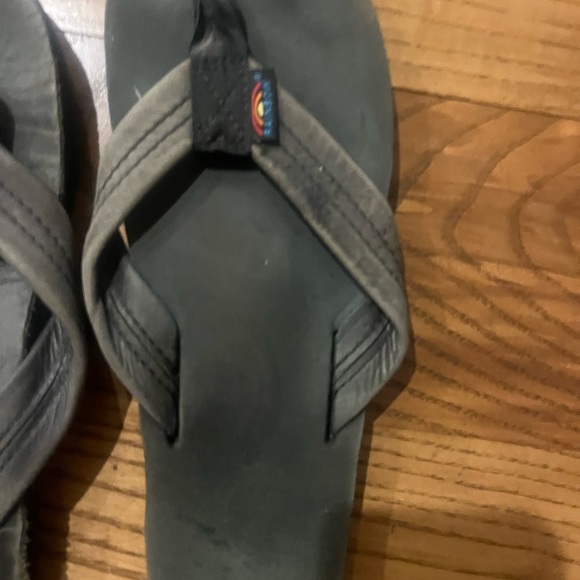 Rainbow | Shoes | Rainbow Gray Flip Flops With Black Straps | Poshmark
